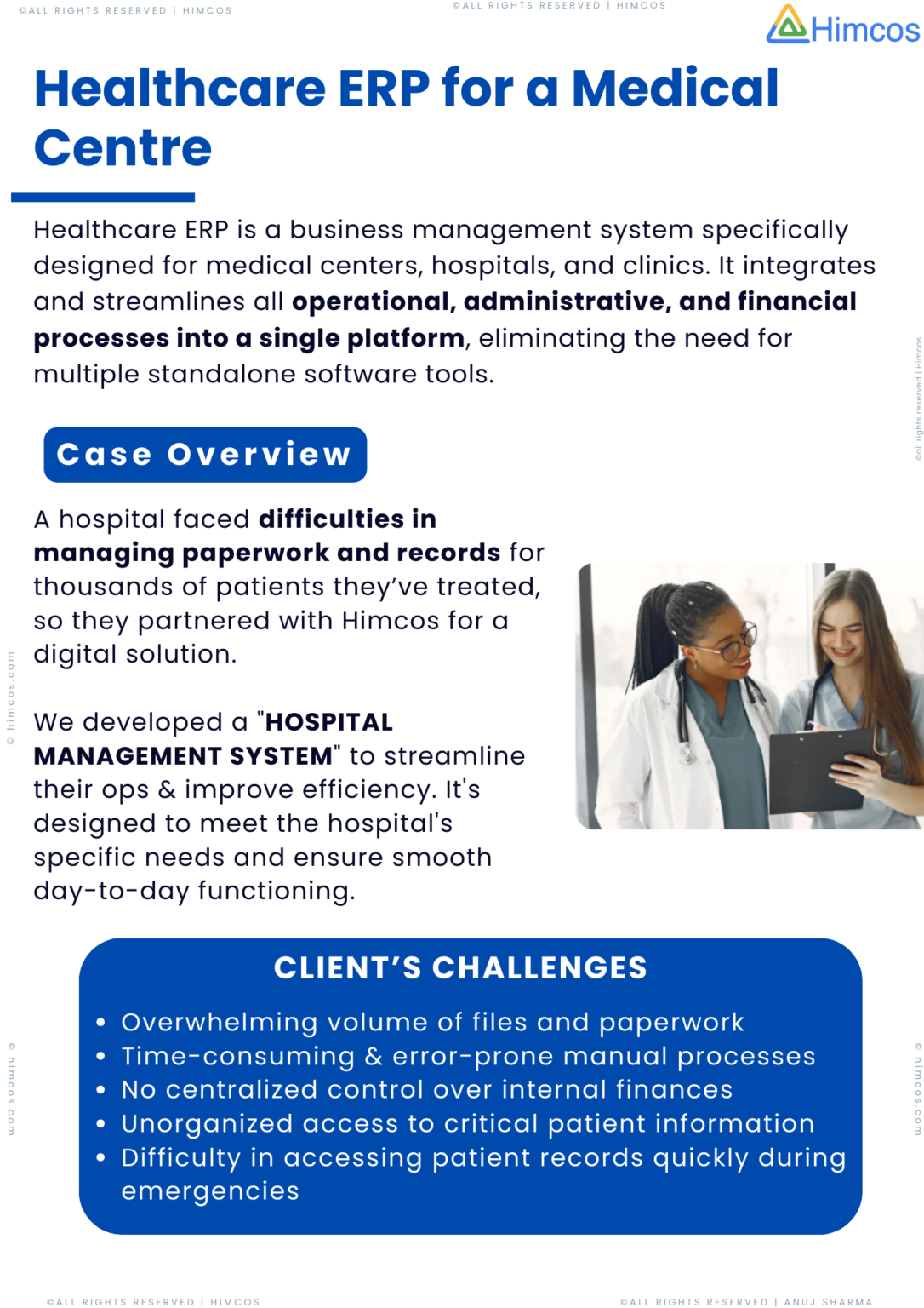 Healthcare ERP Software - Himcos