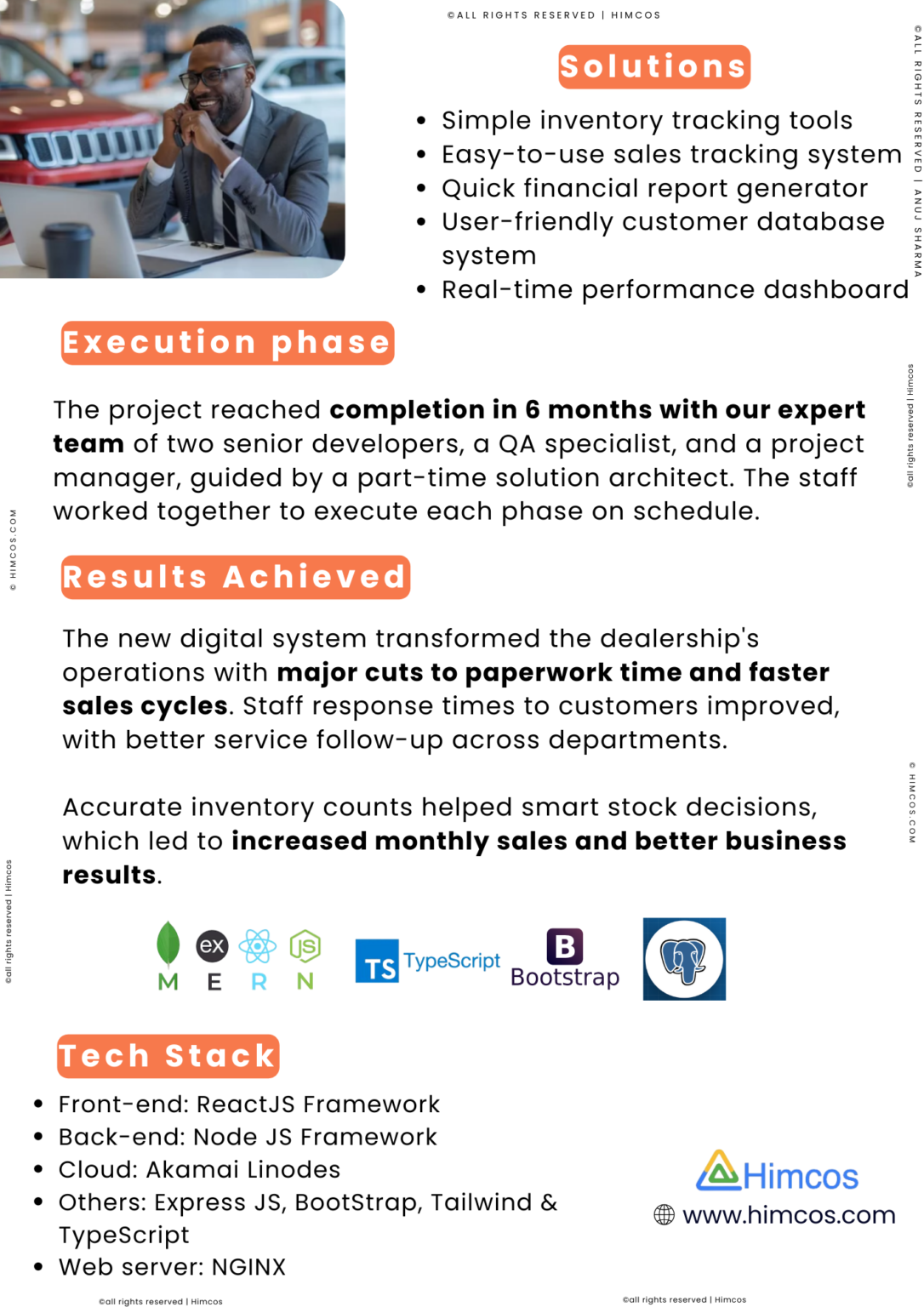 Automotive Retail ERP Platform - Himcos