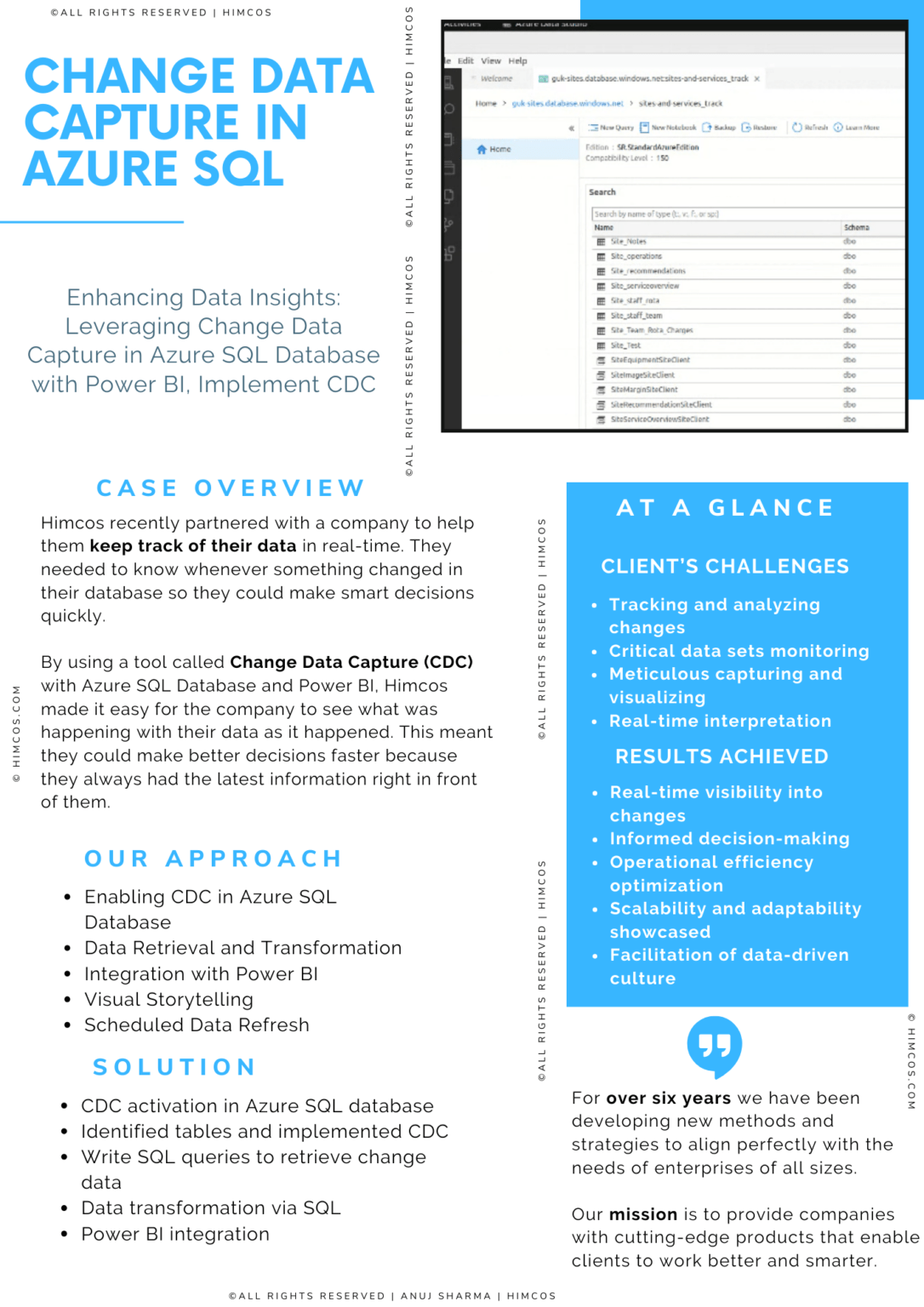 Change Data Capture In Azure SQL - Himcos