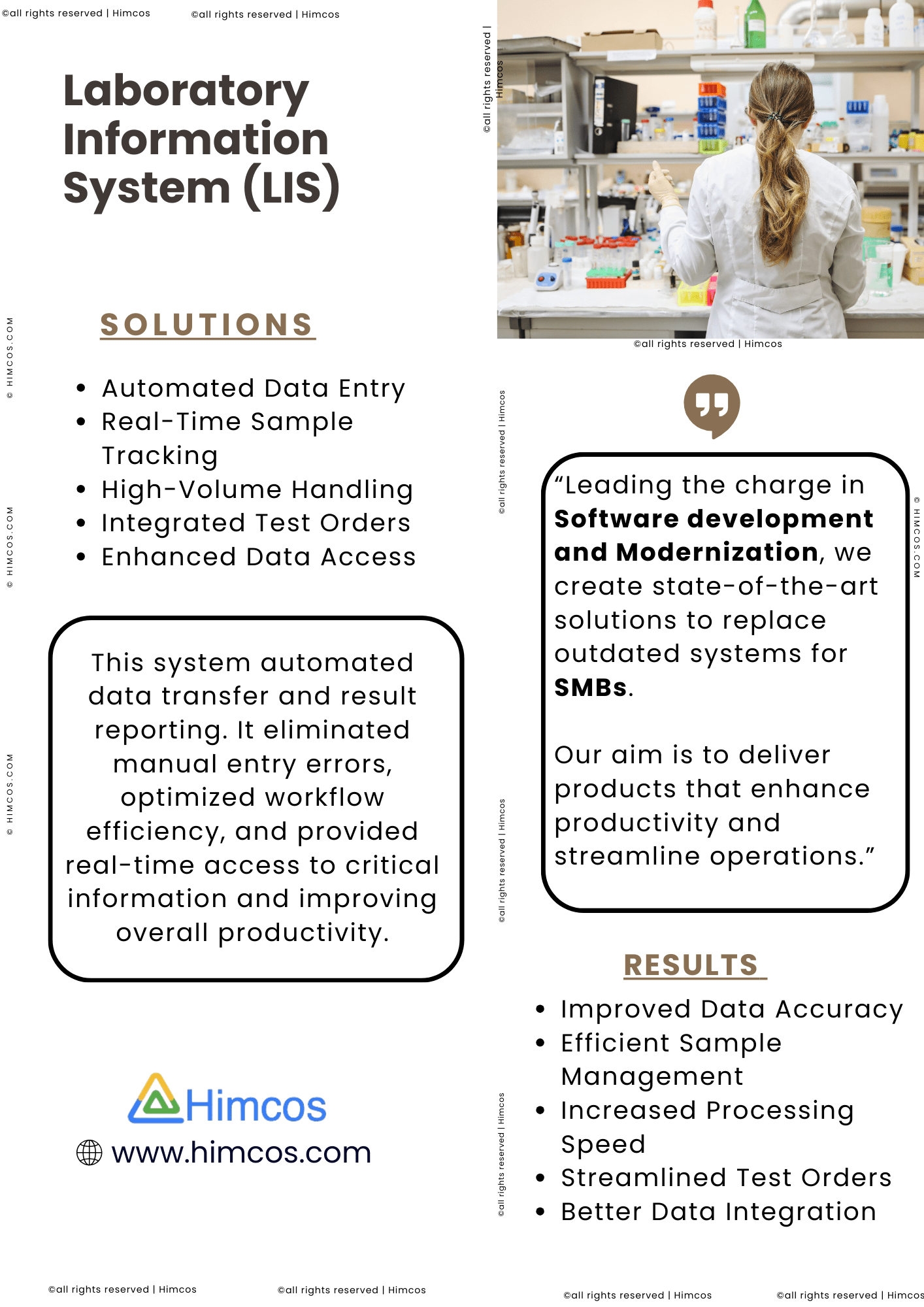 Laboratory Information System (LIS) - Himcos